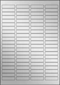 46mm x 11mm Labels - Metallic Silver Laser Labels - 84 Per A4 Sheet ...