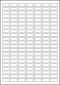25mm x 10mm Blank Label Template - - EU30170
