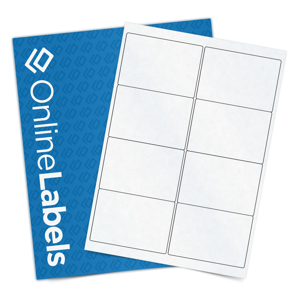 99.1mm x 67.7mm Labels - Matt Clear Laser Labels - 8 Per A4 Sheet ...